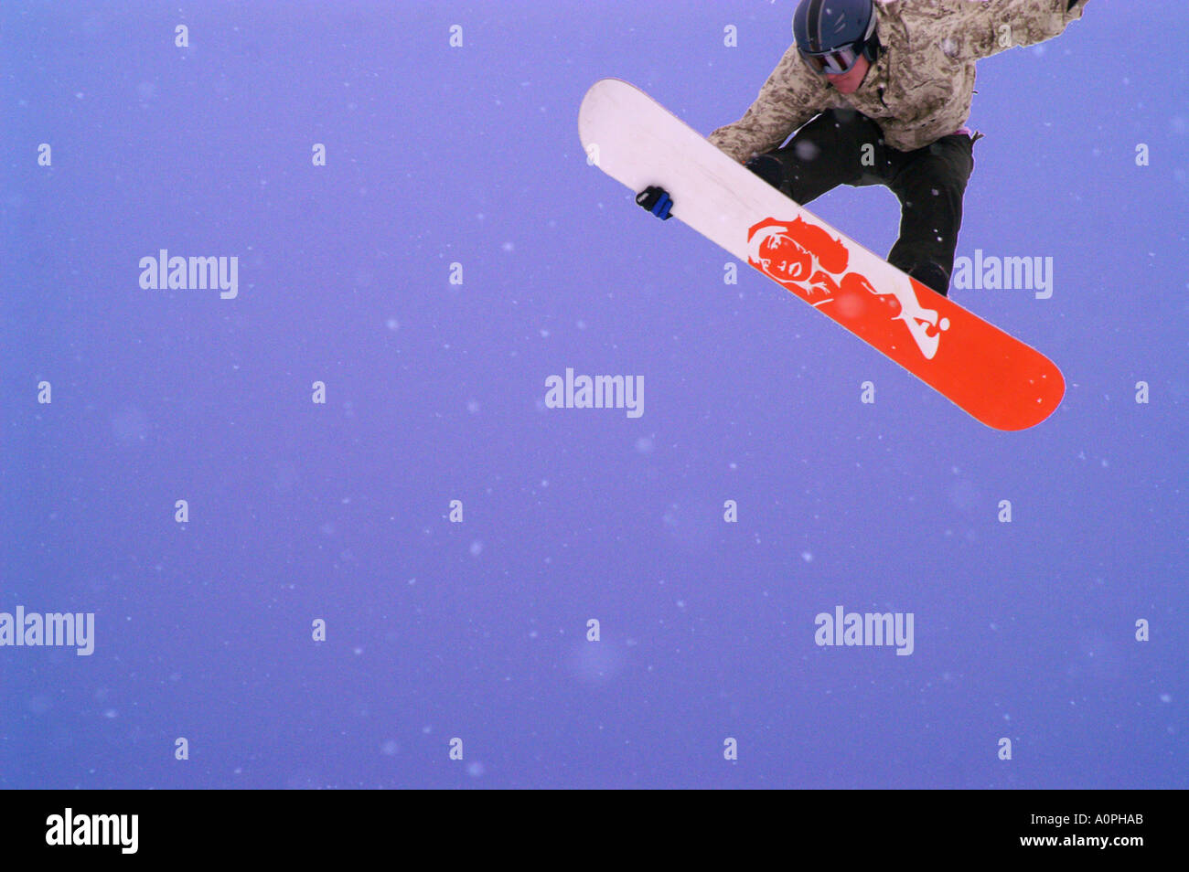 Snowboard Jumping competition Stock Photo - Alamy