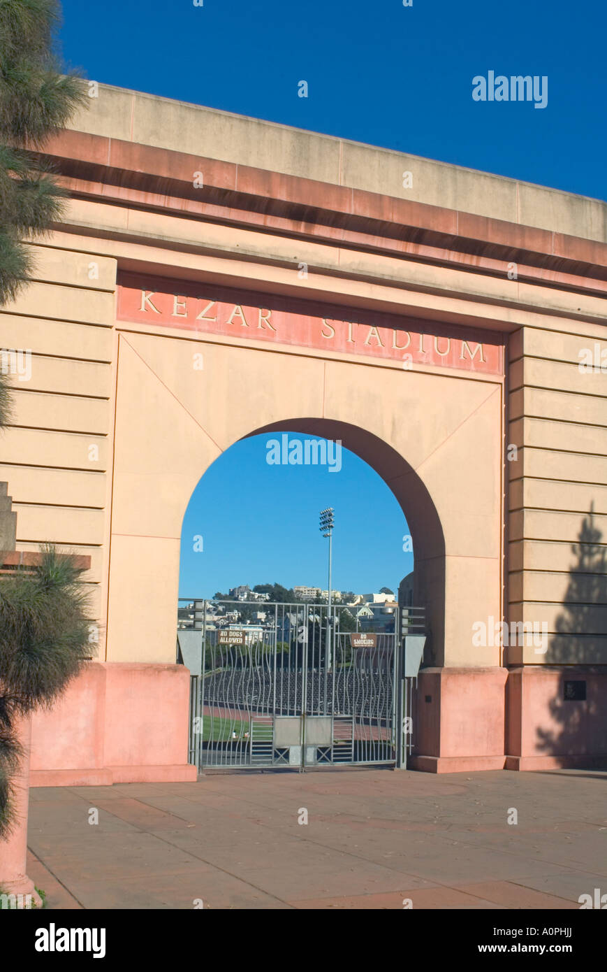 Arched portico entrance to Kezar Stadium in san Francisco California ...