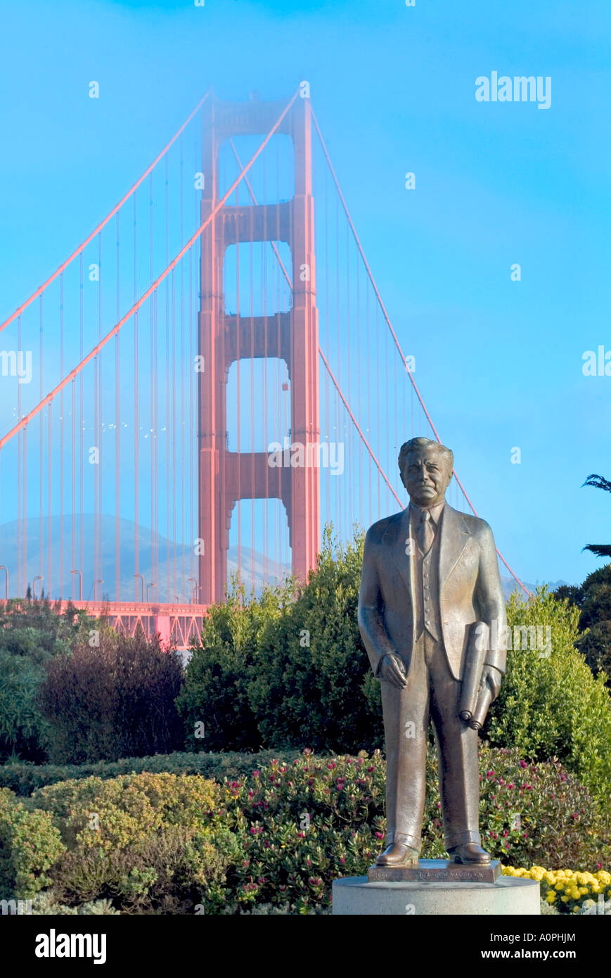 Joseph B Strauss statue chief engineer for Golden Gate Bridge in San ...