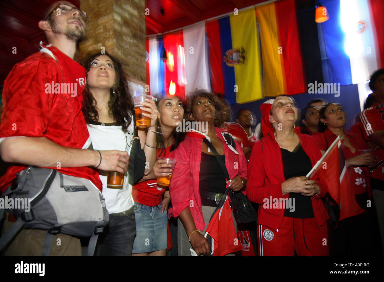 Football crowd flags hi-res stock photography and images - Alamy