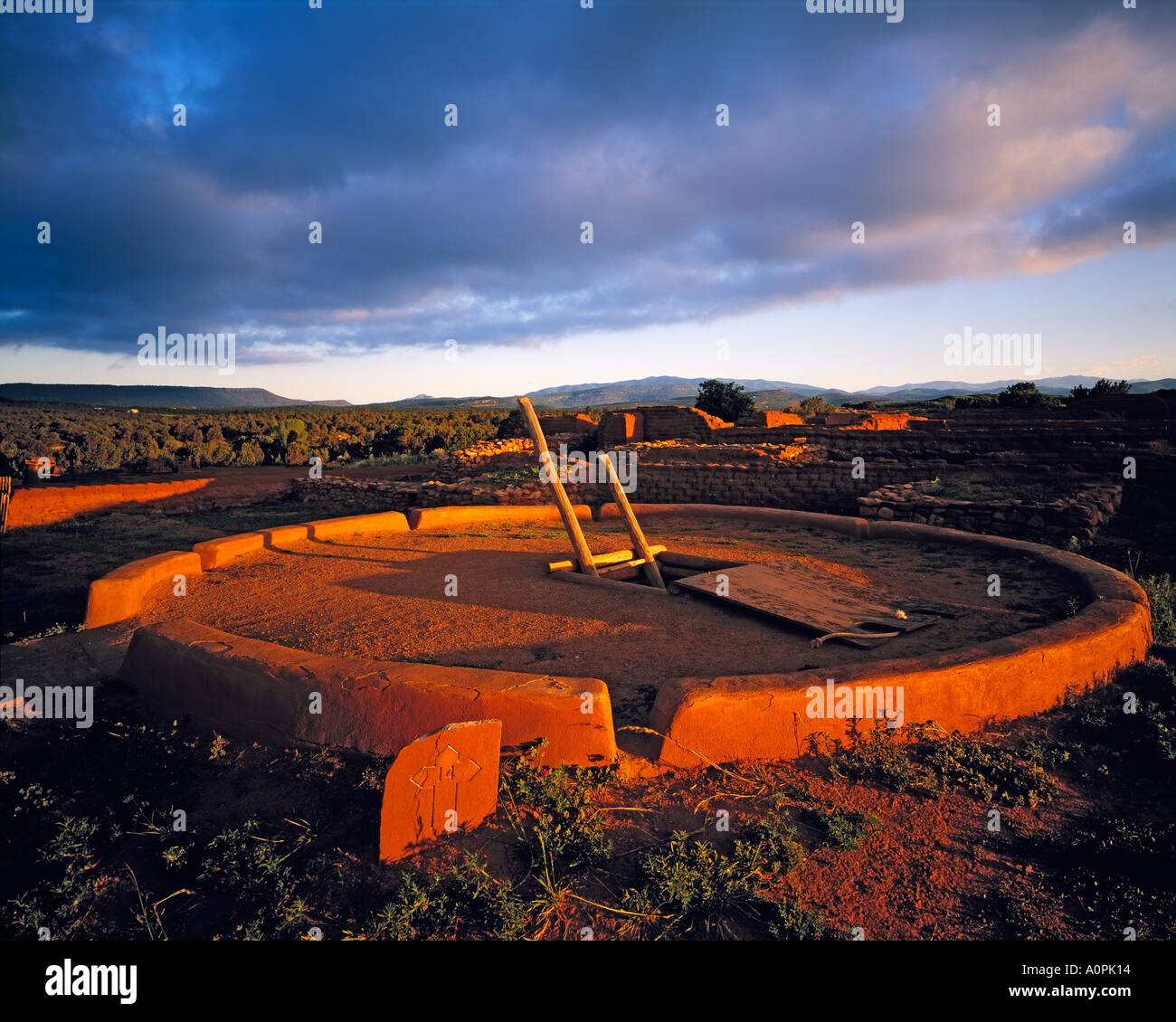 Kiva at Pecos Pecos National Historical Park New Mexico Stock Photo - Alamy