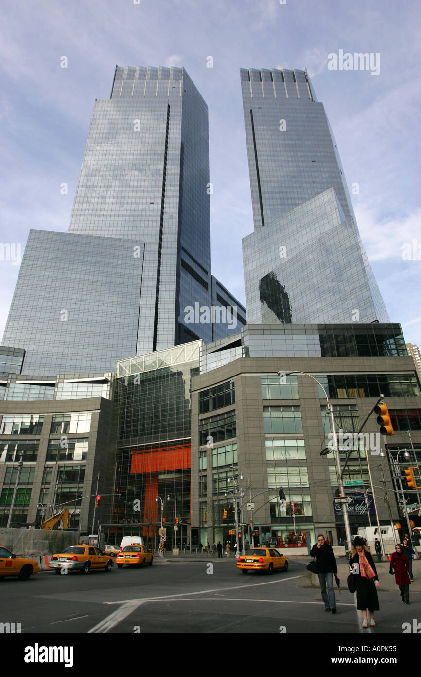 The Time Warner Building a modern reflective famous skyscraper landmark ...