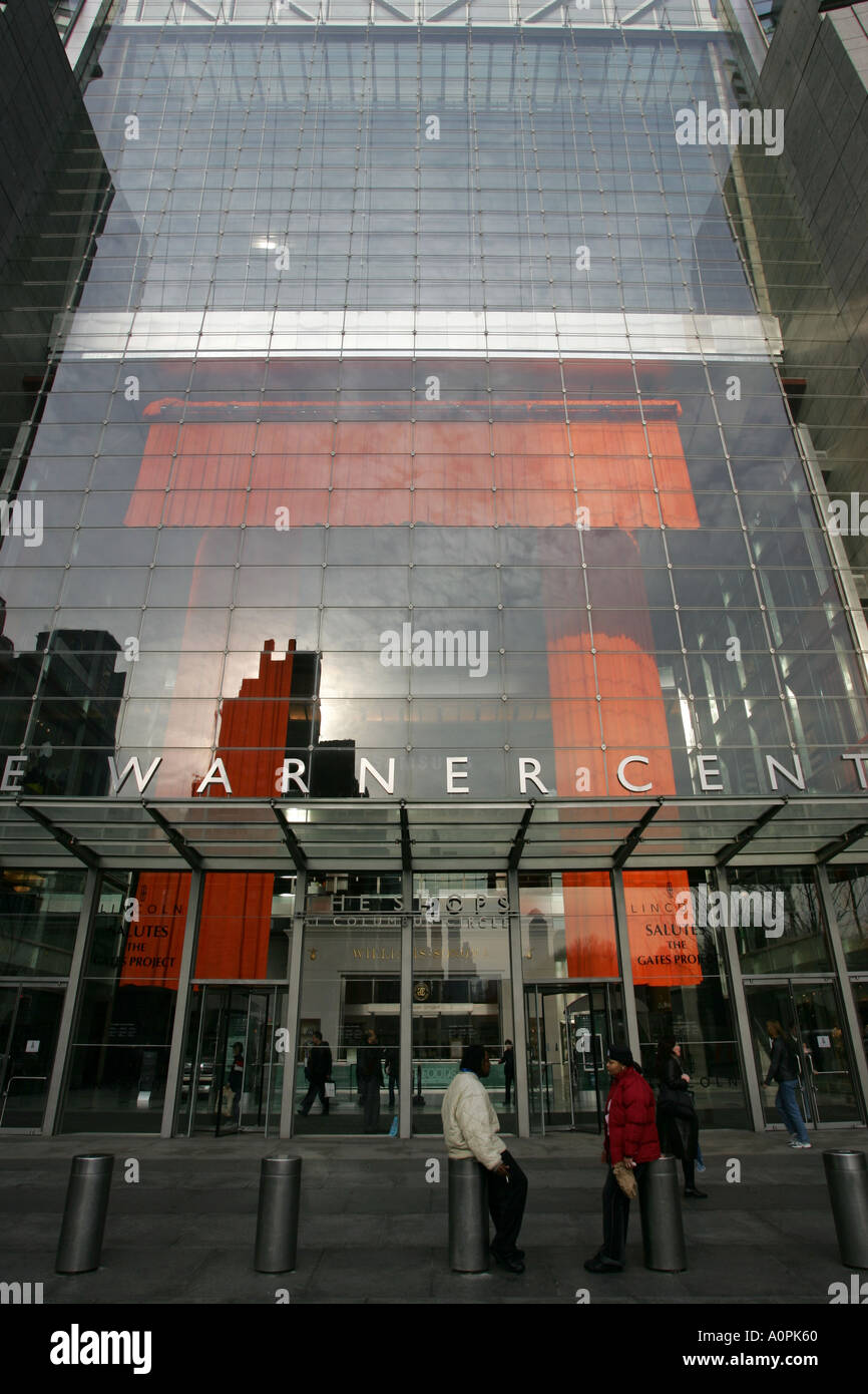 The Time Warner building with Christo and Jeanne Claud orange Gate in ...