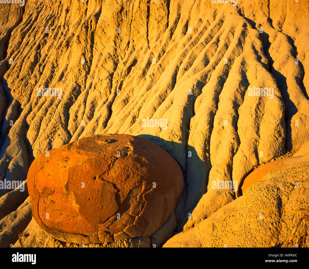 Cannonball Concretion Eroded Badlands in Summer Theodore Roosevelt ...