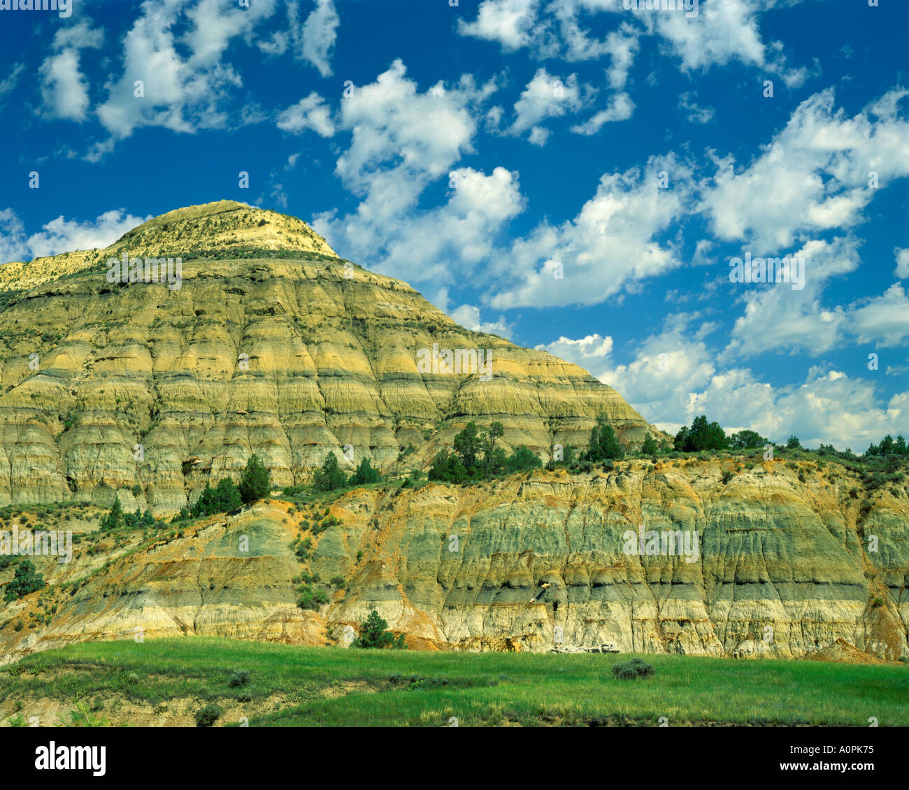Badlands Summer Clouds North Unit Theodore Roosevelt National Park ...