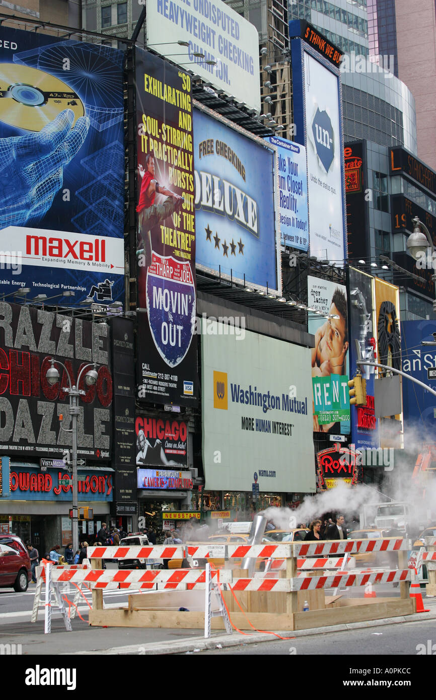 Billboard advertising in the Times Square area of downtown New York ...