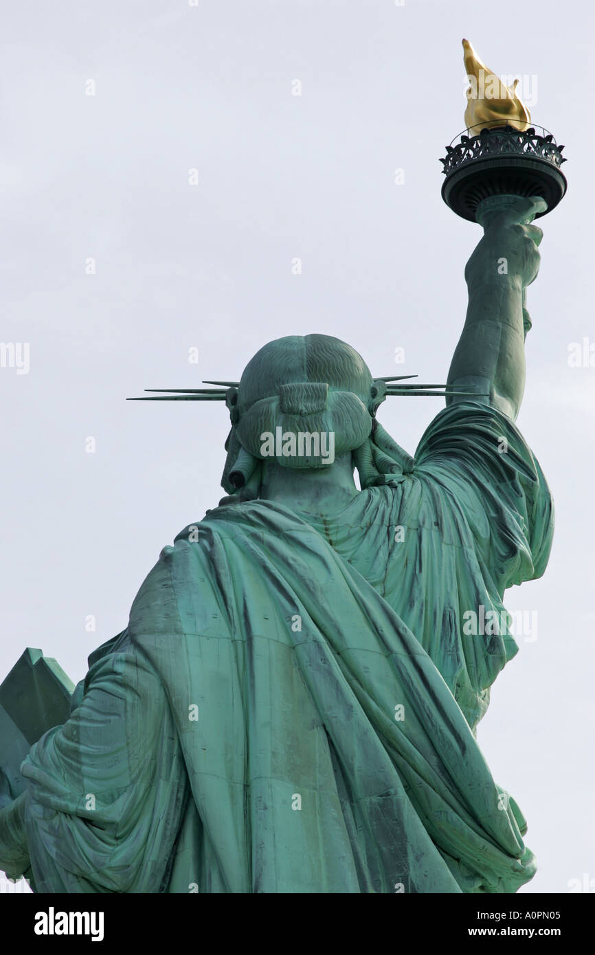 Closeup of the back of the Statue of Liberty a fresh unusual ...