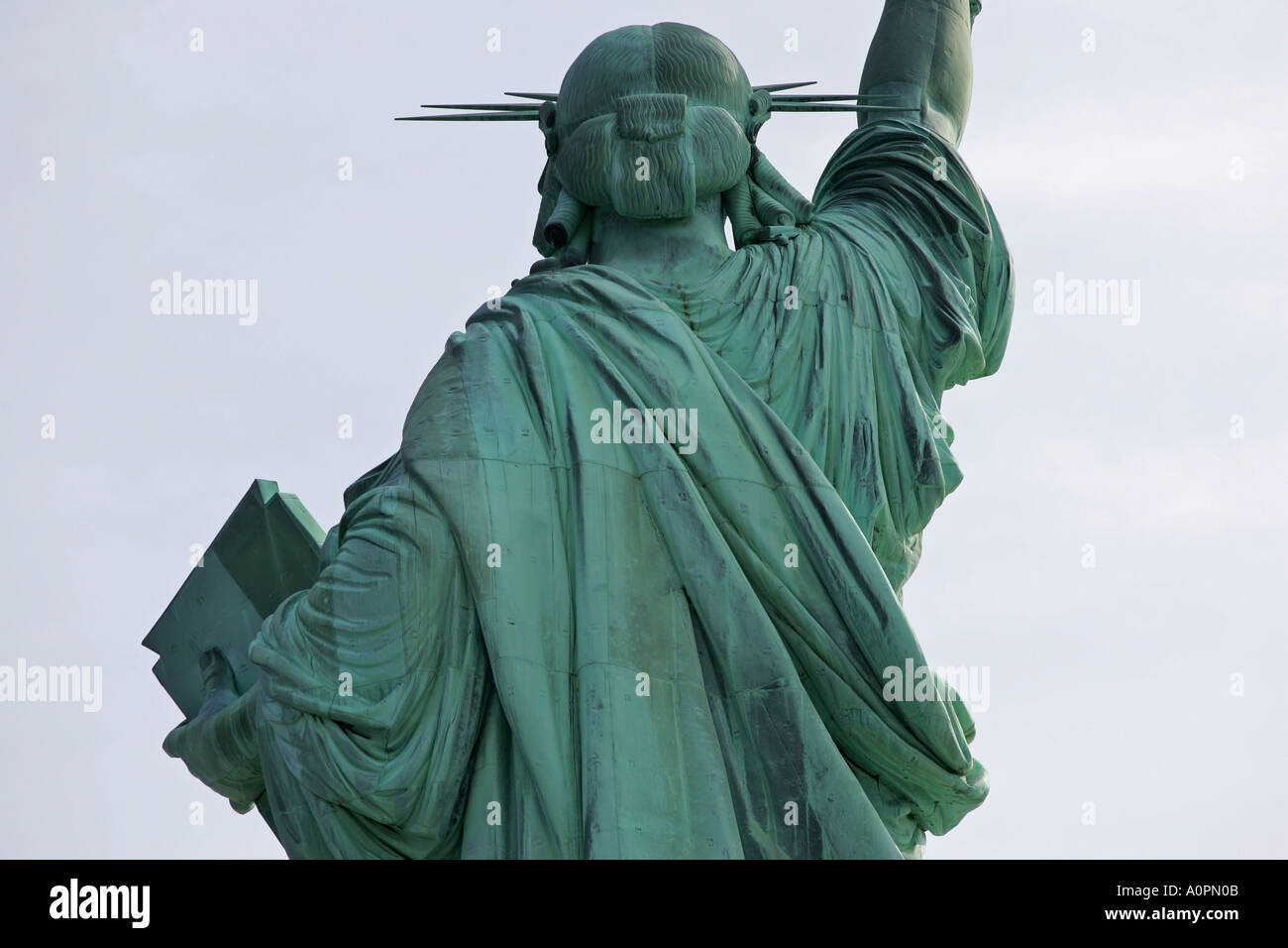 Closeup of the back of the Statue of Liberty a fresh and unusual view ...