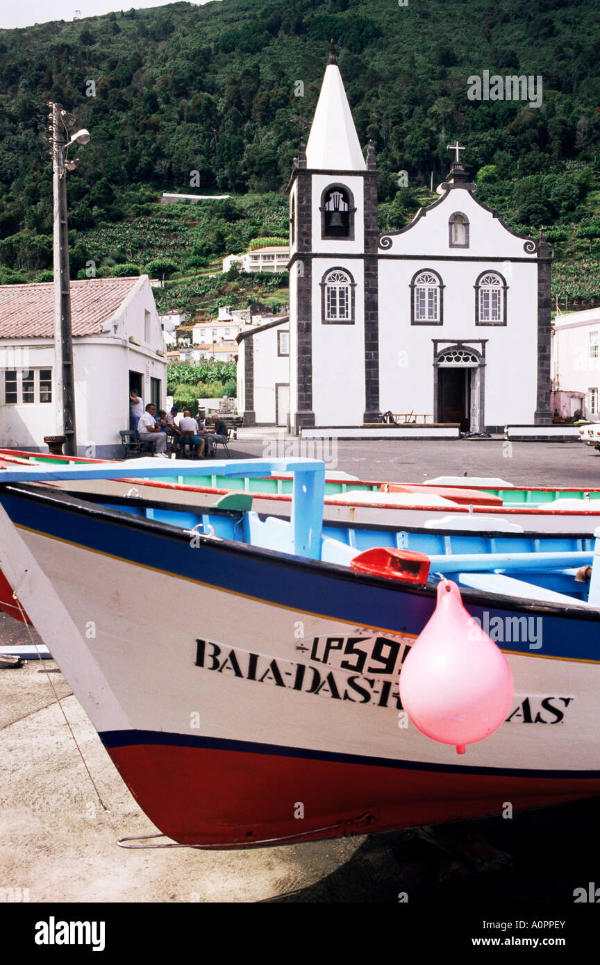 Santa Cruz church Ribeiras island of Pico Azores Portugal Atlantic ...
