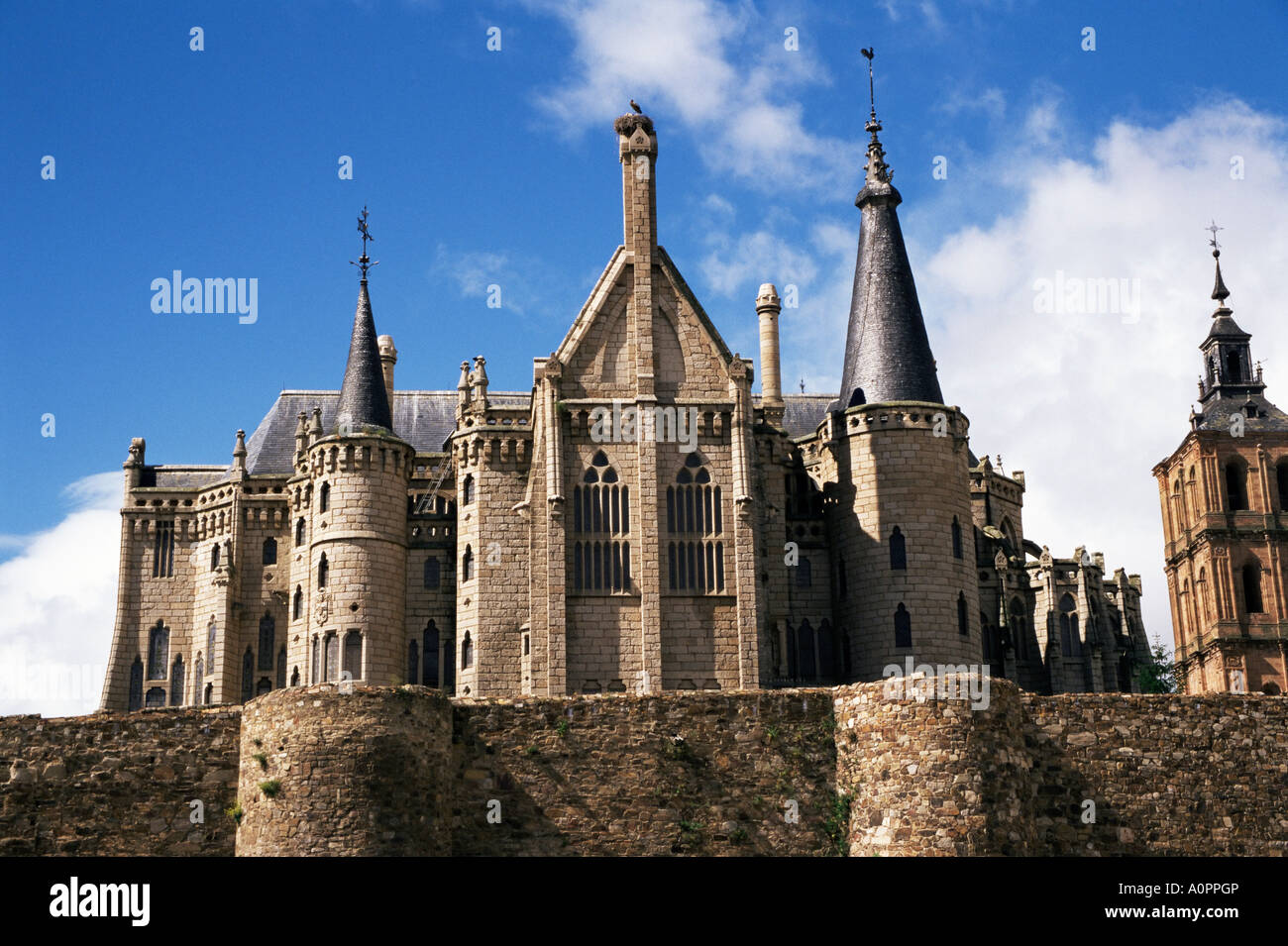 Gaudi s Bishops Palace Astorga Leon Spain Europe Stock Photo - Alamy