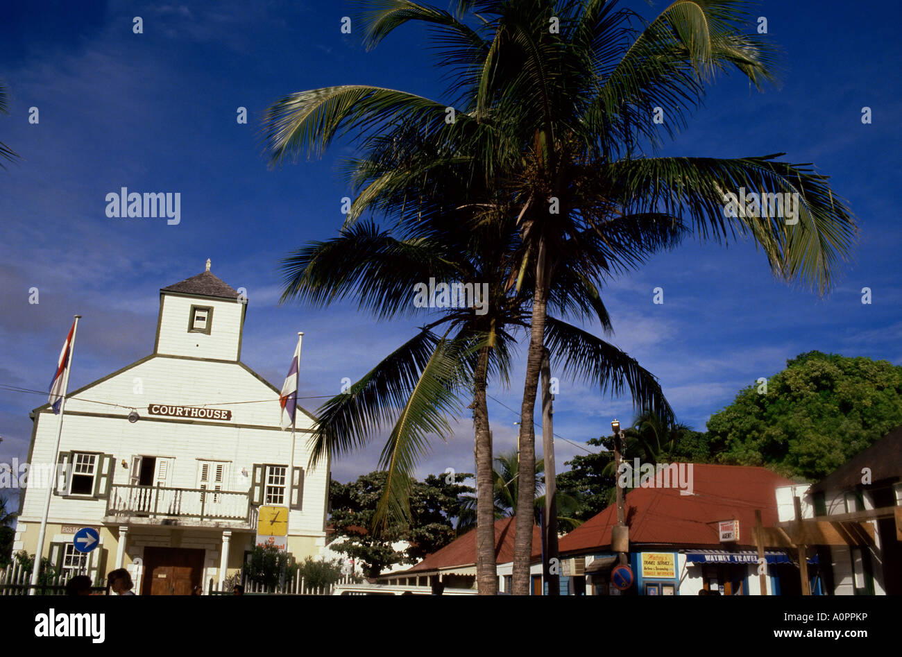 Old courthouse Philipsburg St Maarten West Indies Caribbean Central ...