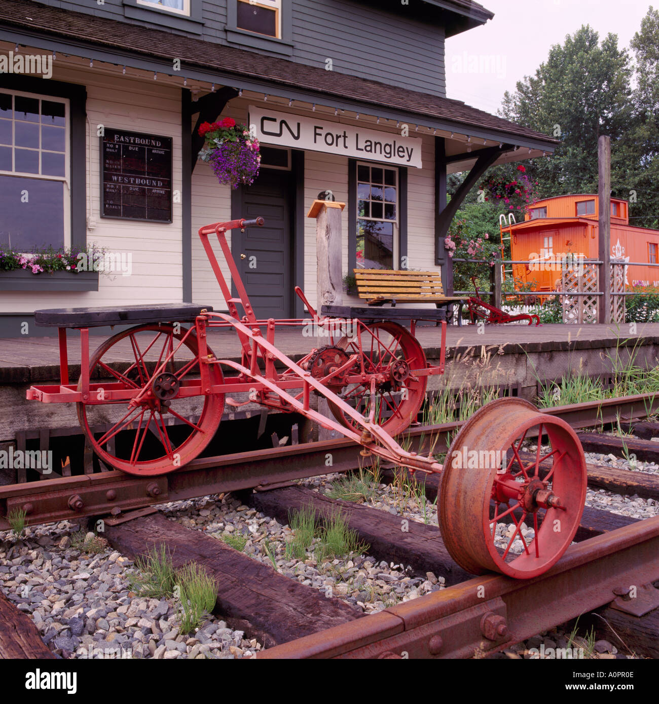 Fort Langley, BC, British Columbia, Canada - Velocipede on Railroad ...