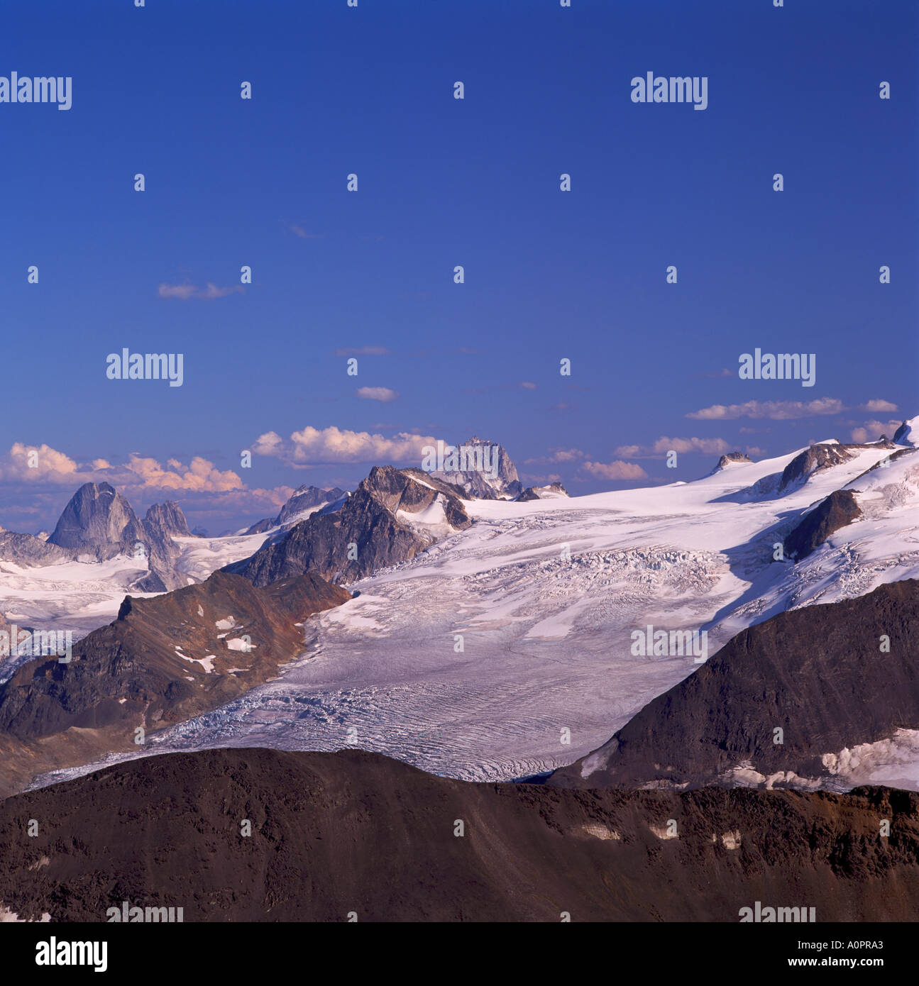 The Vowell Glacier in the Purcell Mountains in Bugaboo Provincial Park ...