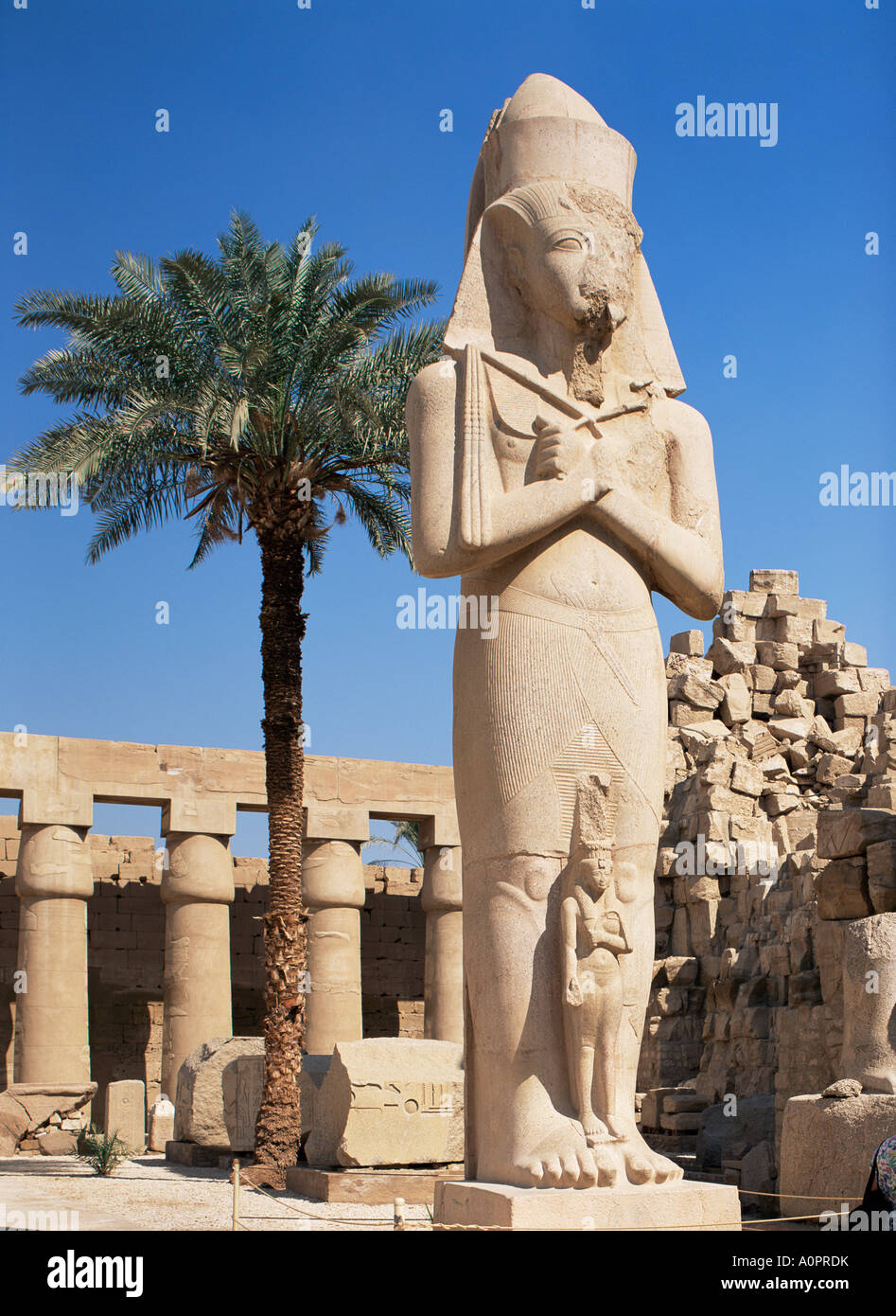 Colossal statue of Ramses II Luxor Temple Thebes UNESCO World Stock ...