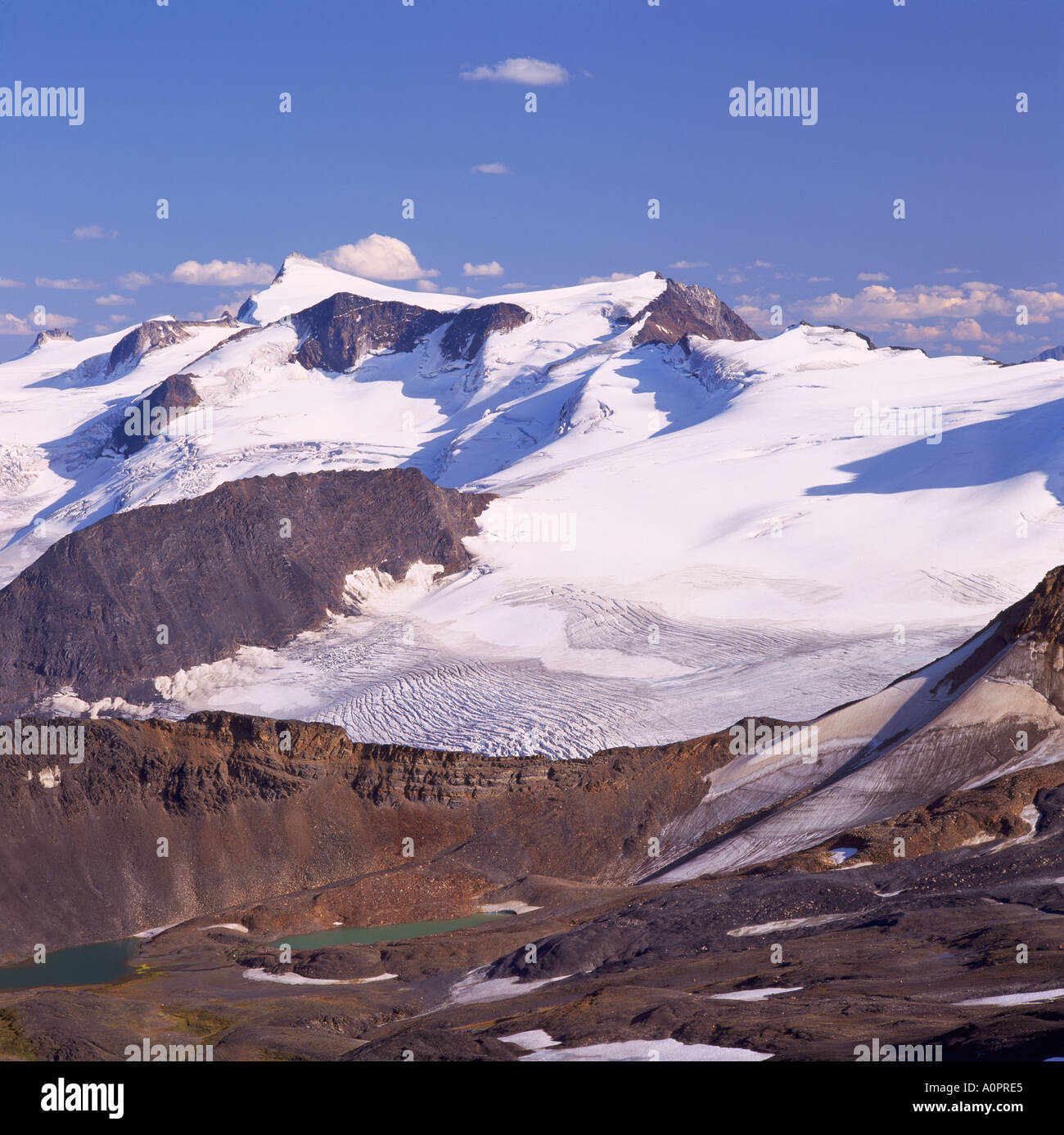 Mountain Peaks and Glaciers in the Purcell Mountains in Bugaboo ...