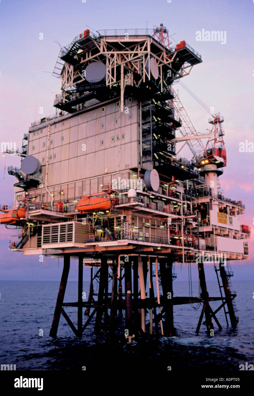 Cleeton North Sea oil platform, UK Stock Photo - Alamy