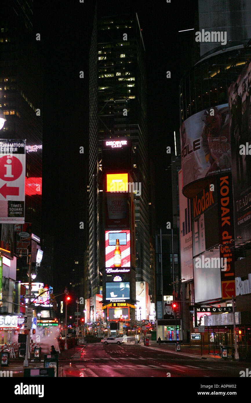 Portrait of times square by night hi-res stock photography and images ...