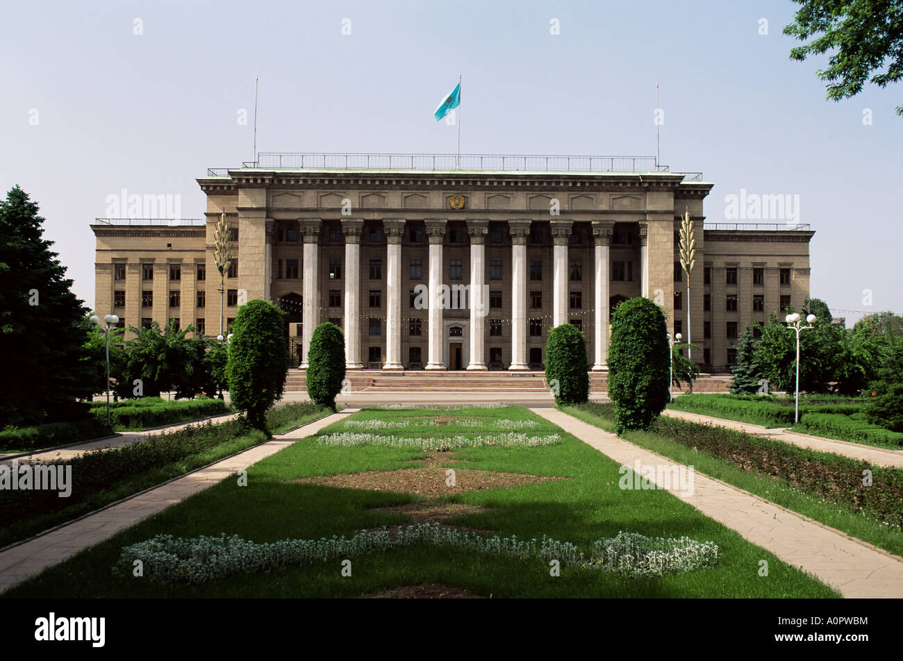 Parliament Building Alma Ata Kazakhstan Central Asia Asia Stock Photo ...