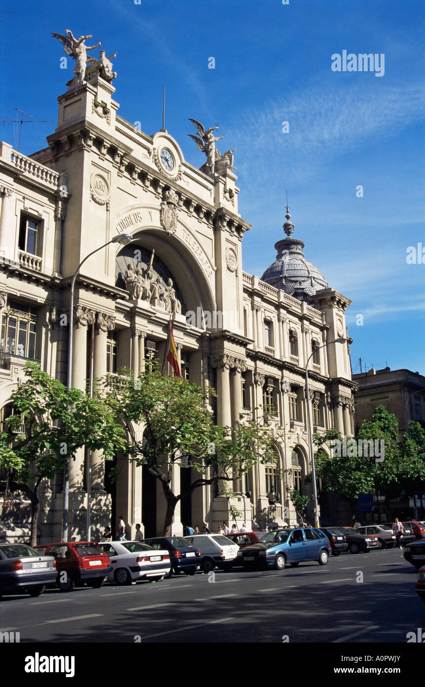Post Office and Telegraph Building Valencia Spain Europe Stock Photo ...