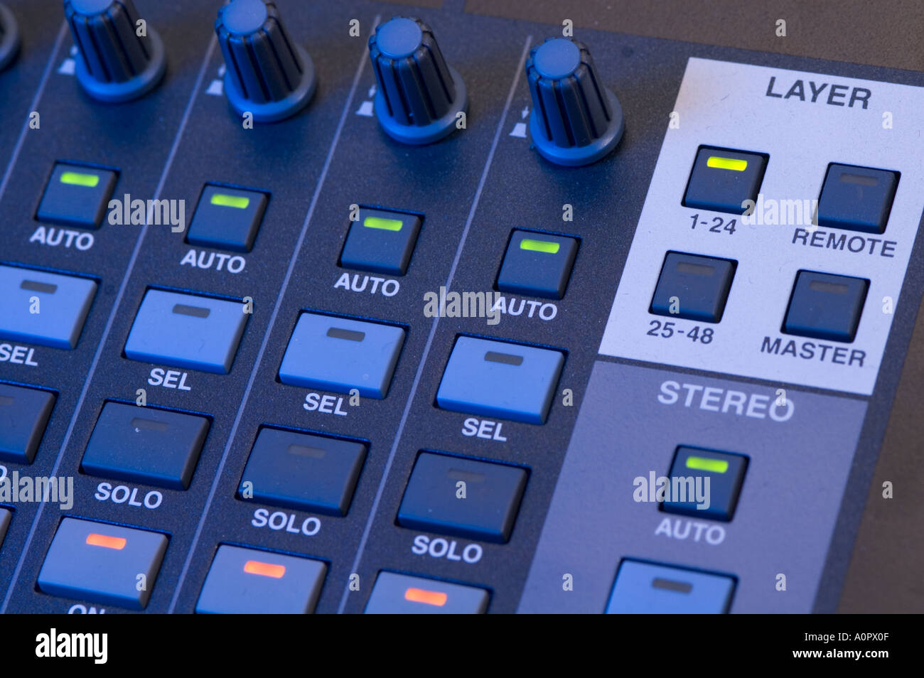 Digital mixing desk Stock Photo - Alamy