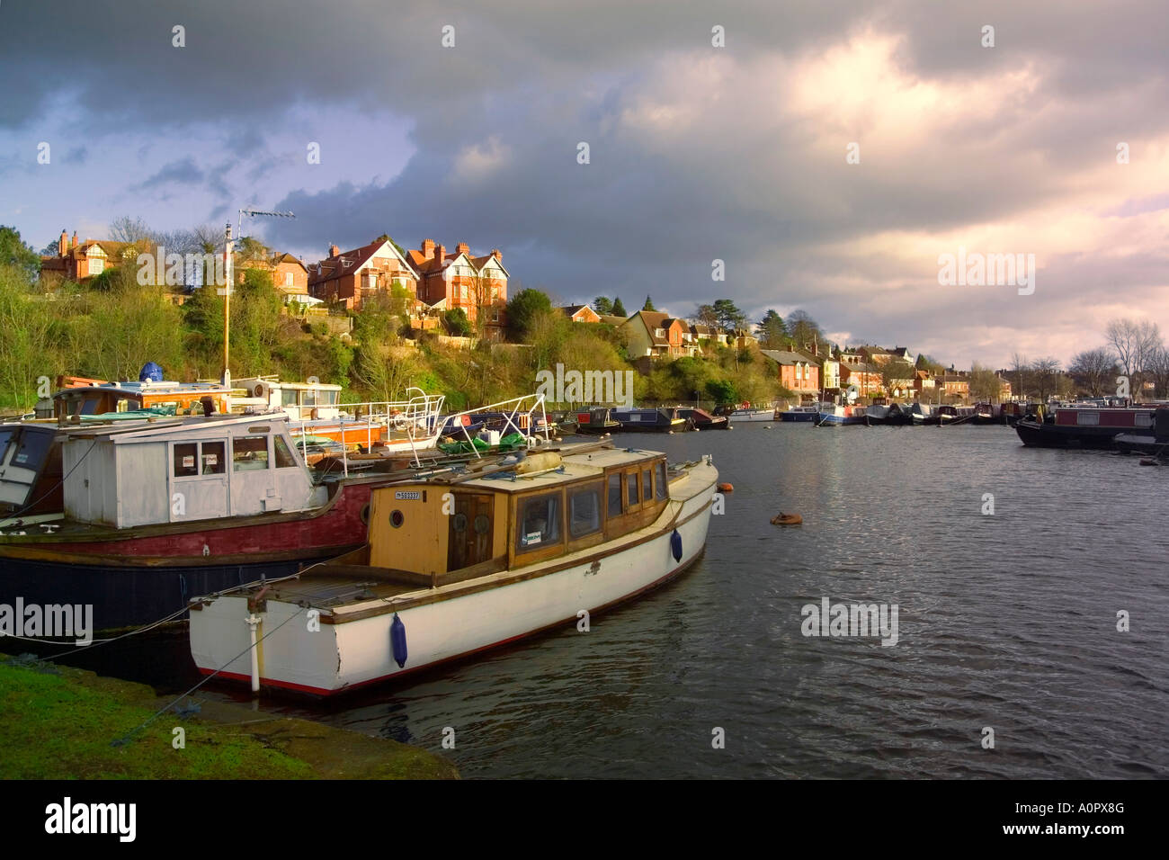 Diglis canal basin junction of the River Severn and the Worcestershire ...
