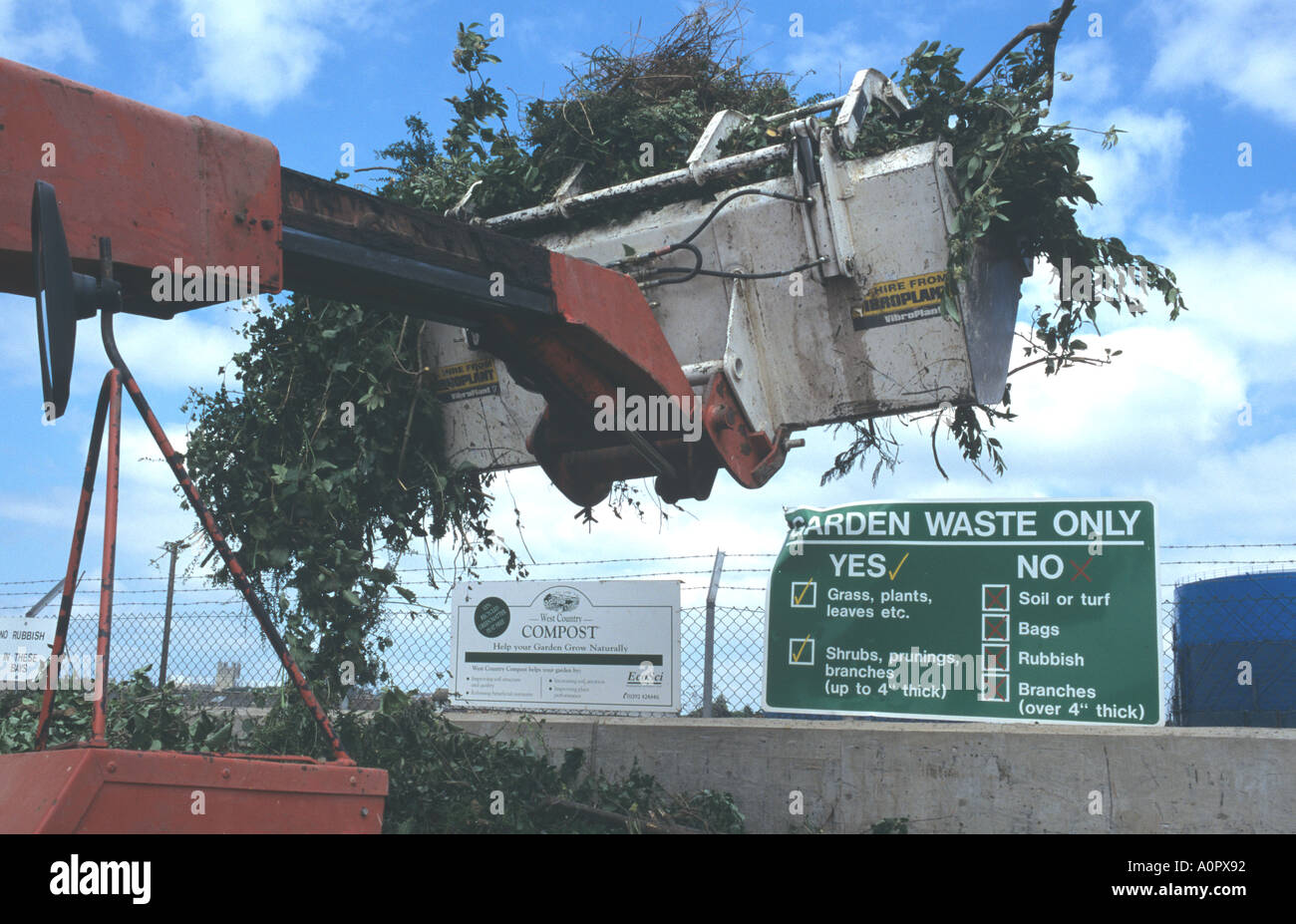 Garden waste for recycling Stock Photo - Alamy