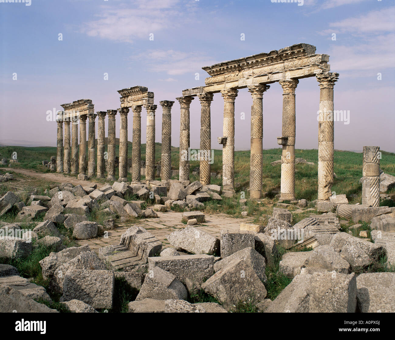 Apamea Syria Middle East Stock Photo - Alamy