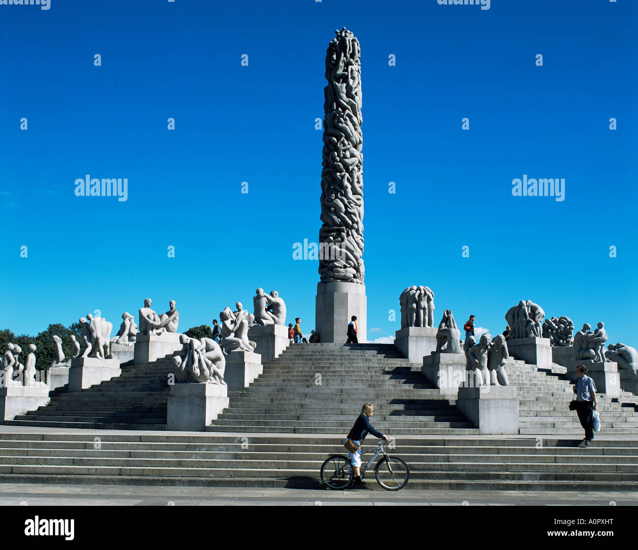 The Monolith Gustav Vigeland sculptures Frogner Park Oslo Norway ...