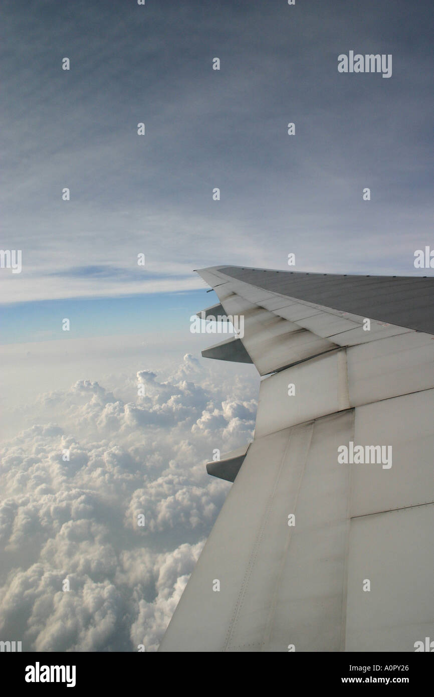 Aircraft Wing In Flight Stock Photo - Alamy