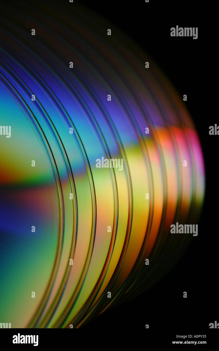 Reflected Light Spectrum from CD s Stock Photo - Alamy