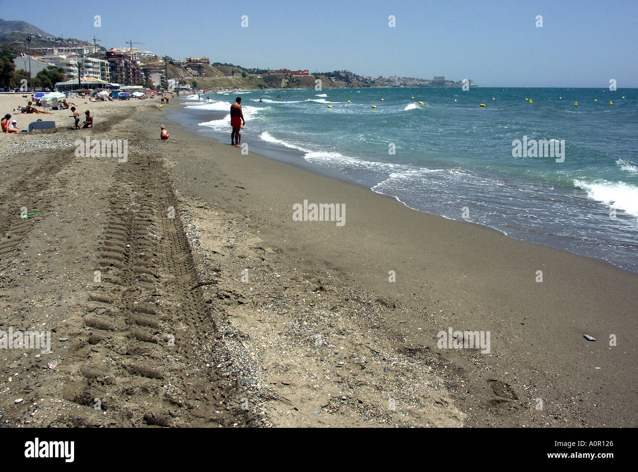 Costa del Sol beach scene, beaches, Spain, Europe Stock Photo - Alamy