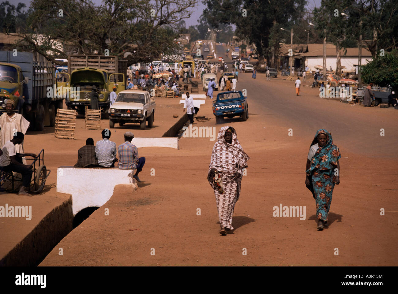 Street scene in centre of town Garowa Cameroon Africa Stock Photo - Alamy