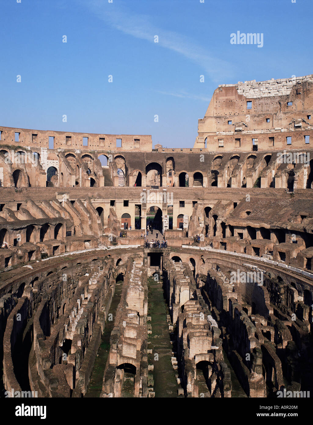 Interior of the arena and the cavea Colosseum Rome Lazio Italy Europe ...