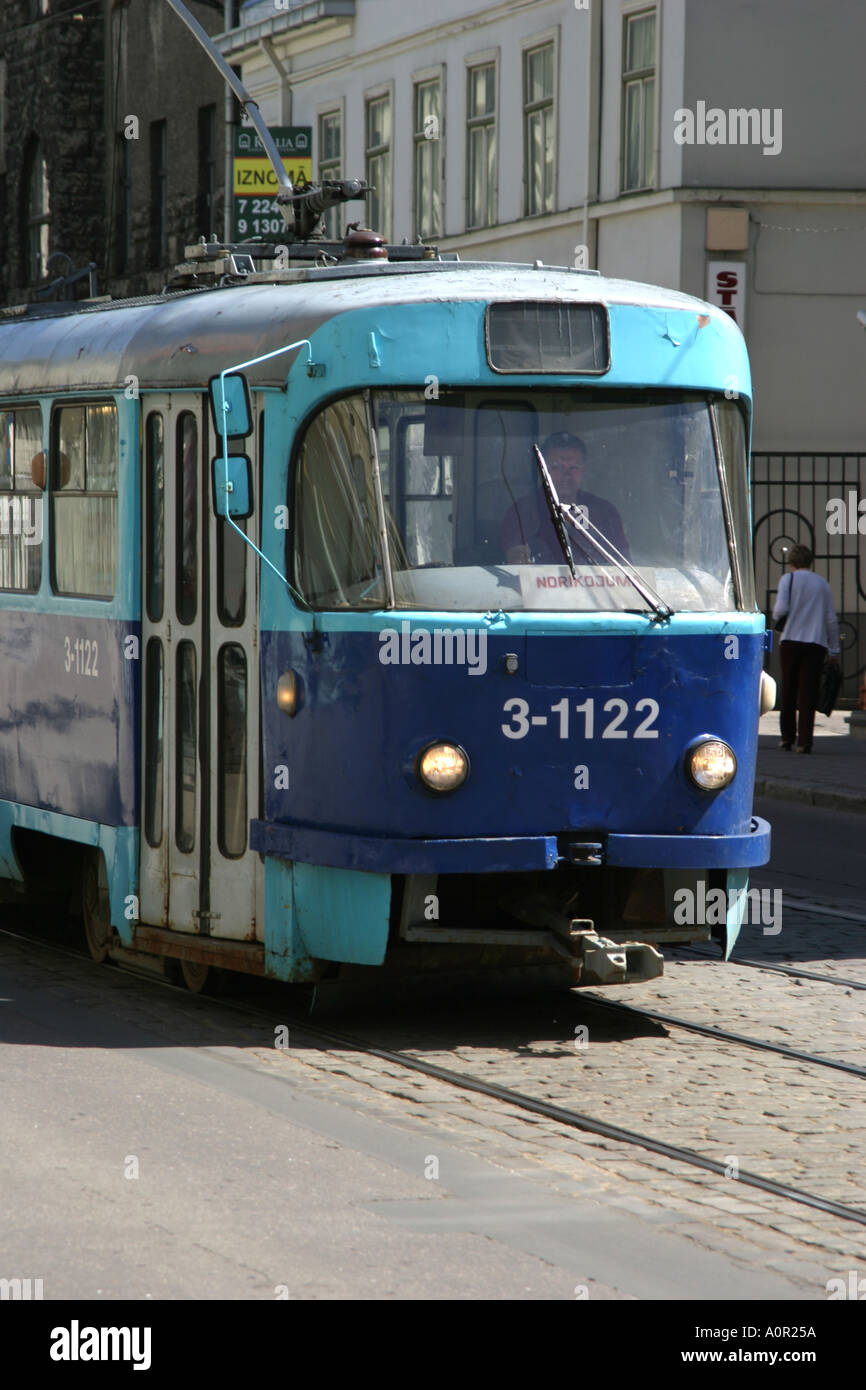 Tram in Riga Latvia Stock Photo - Alamy