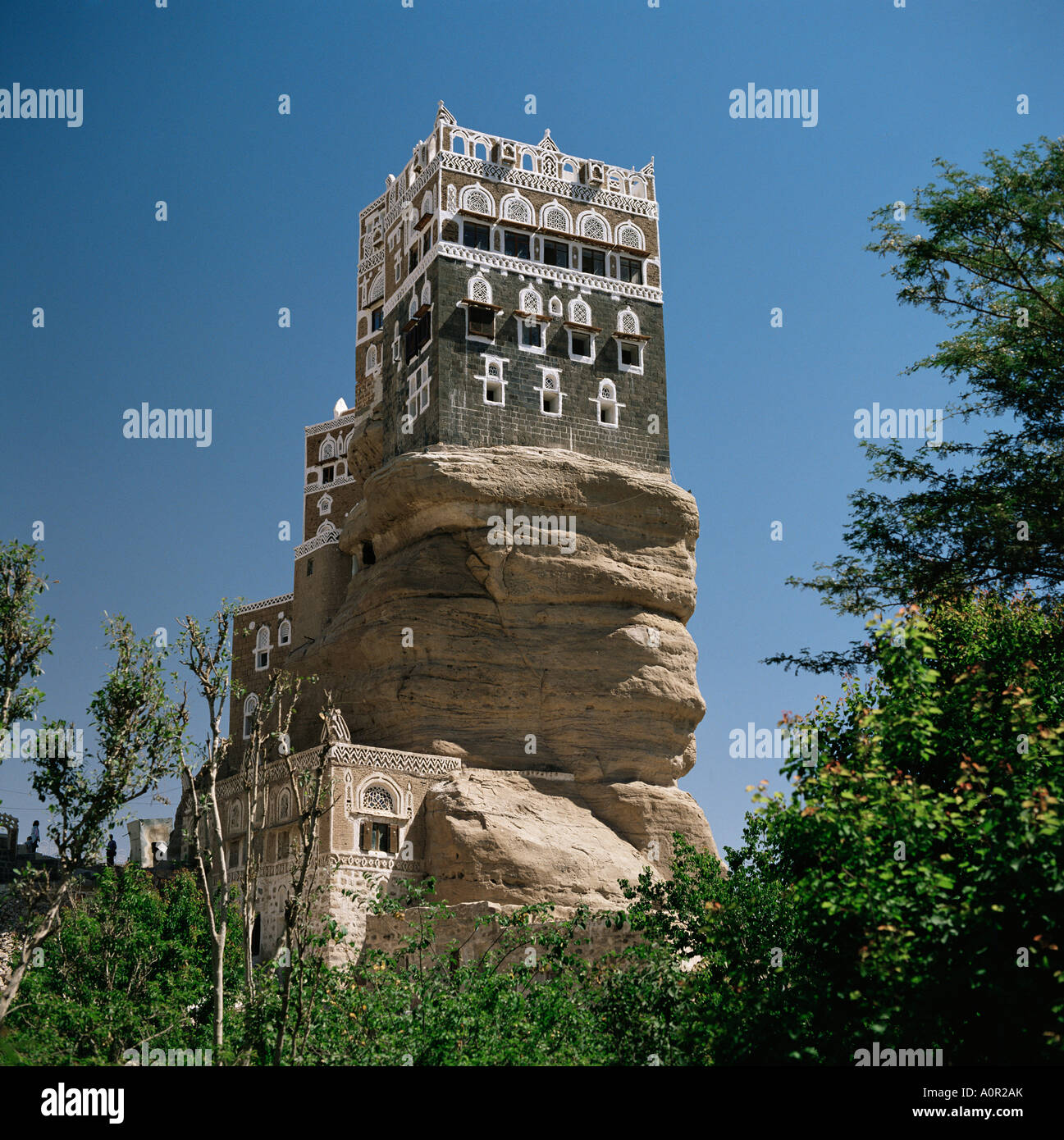 Yahyas Old Summer Palace Dar Al Hajjar Wadi Dhar Yemen Middle East ...