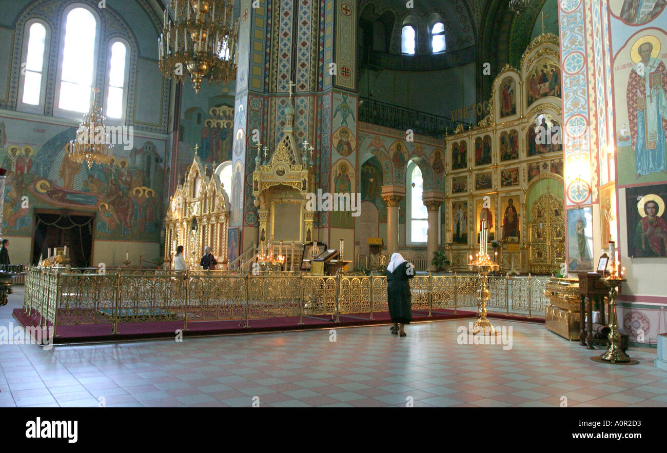 Interior of the Russian Orthodox Cathedral in Riga Latvia Stock Photo ...