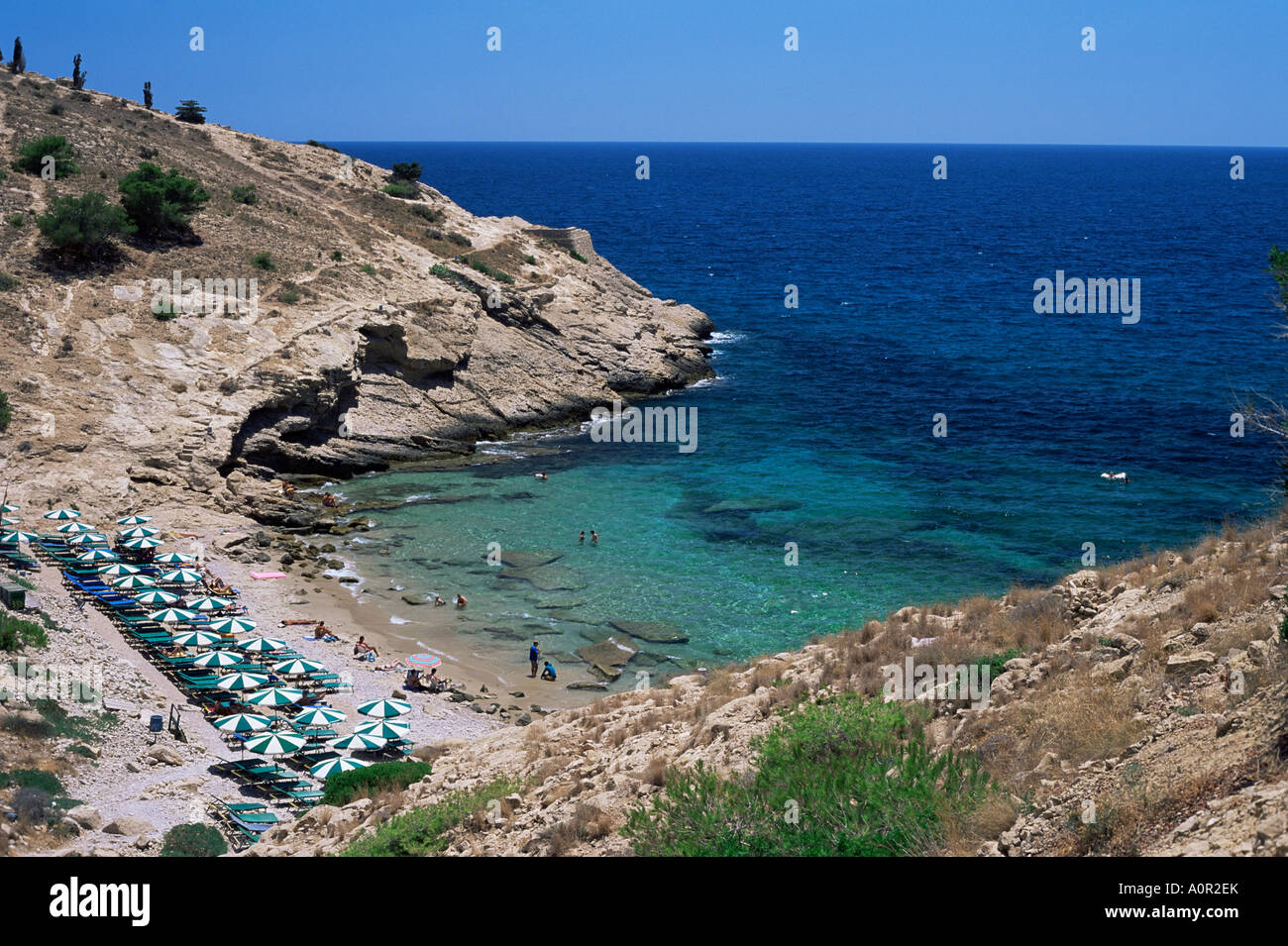 Cove near Benidorm Costa Blanca Valencia region Spain Mediterranean ...
