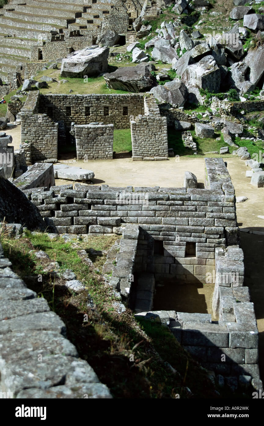 Principal temple Inca site Machu Picchu UNESCO World Heritage Site Peru ...