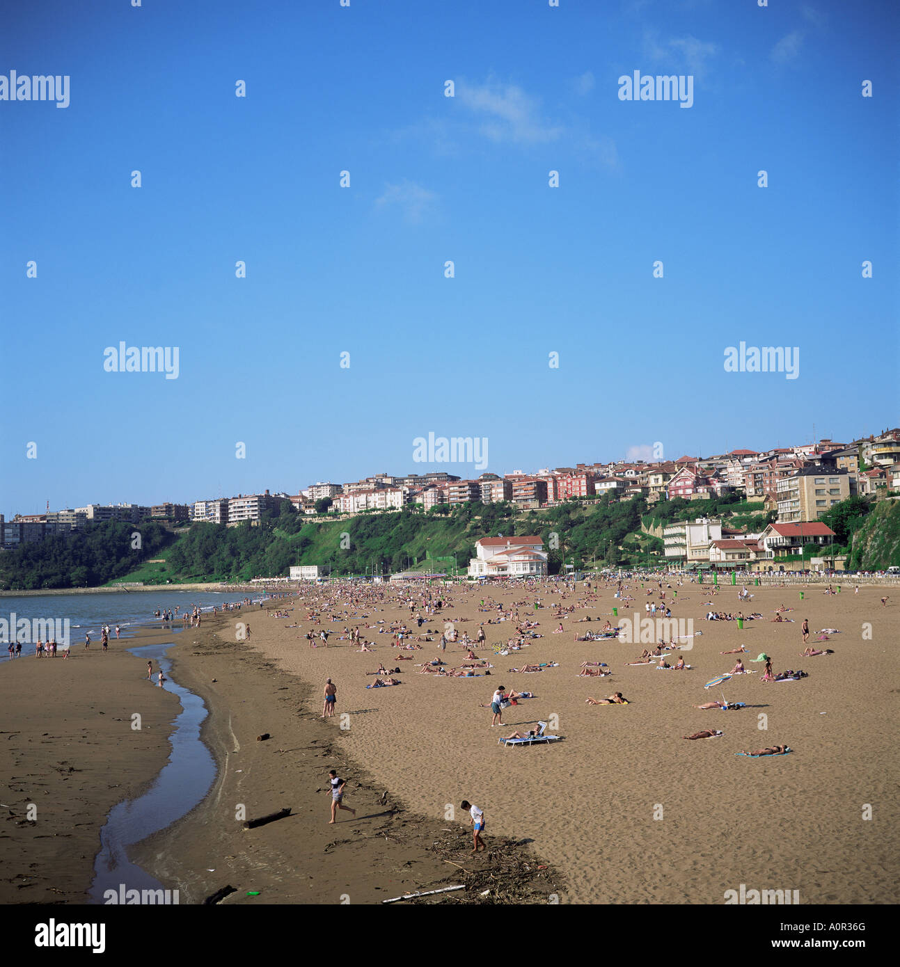 Getxo Atlantic resort at the mouth of the Bilbao River Bilbao Euskadi ...