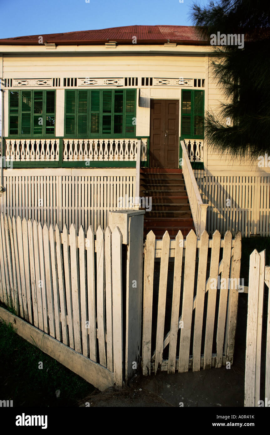 Wooden colonial building Belize City Belize Central America Stock Photo ...