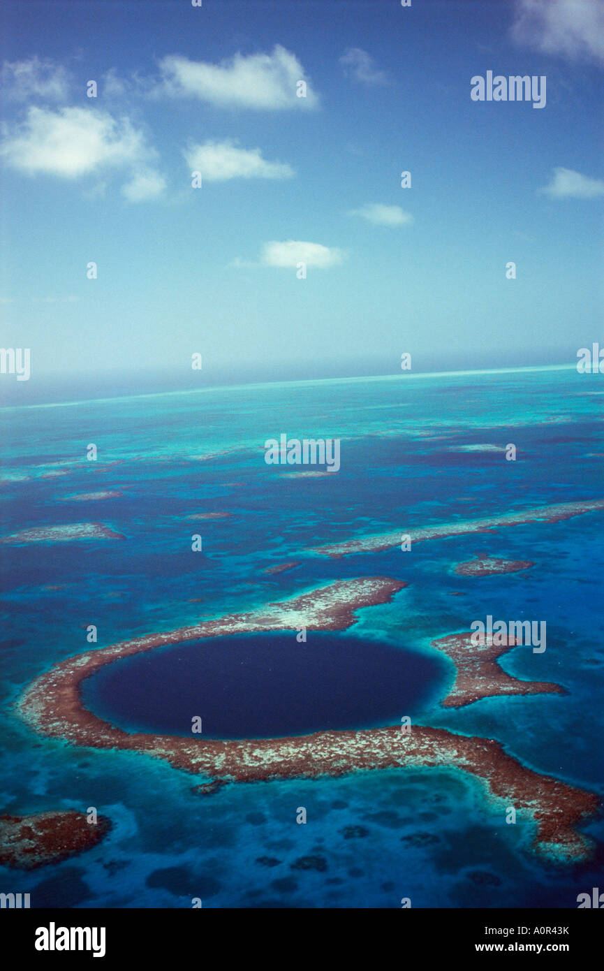 Blue Hole Lighthouse Reef Belize Central America Stock Photo - Alamy