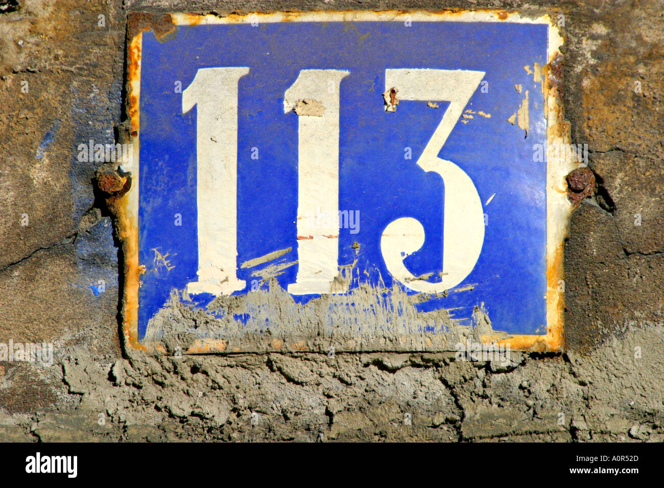 Number 113 on a building Stock Photo - Alamy
