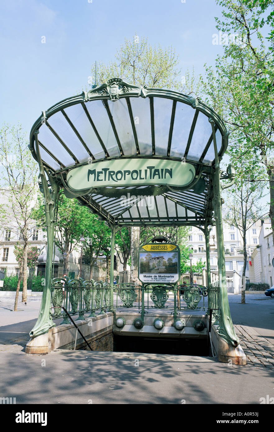Abbesses Metro station Paris France Europe Stock Photo - Alamy