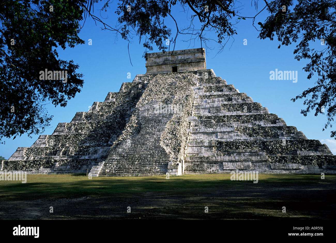 Great Pyramid El Castillo Chichen Itza UNESCO World Heritage Site ...