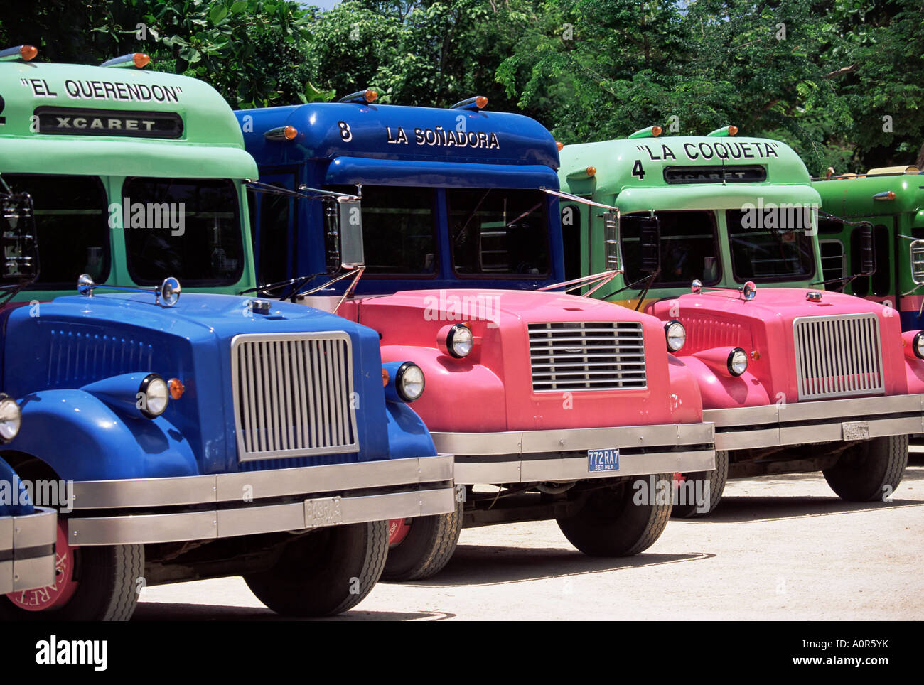 Buses Mexico North America Stock Photo - Alamy
