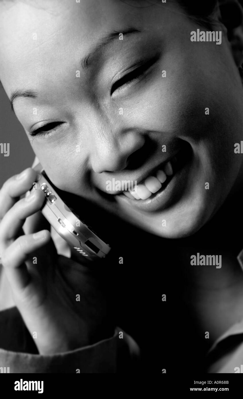 Business successful woman talking Black and White Stock Photos & Images ...