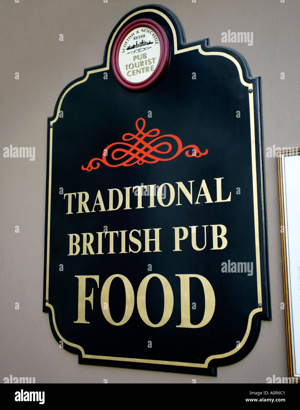 Sign for Pub Food England Stock Photo - Alamy