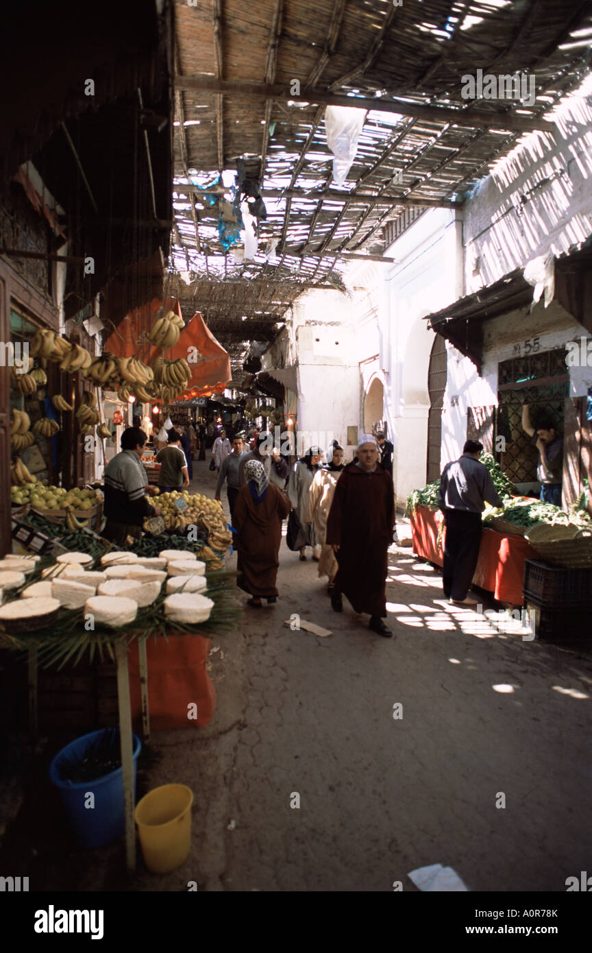 The souk in the medina the old walled town Fes Morocco North Africa ...