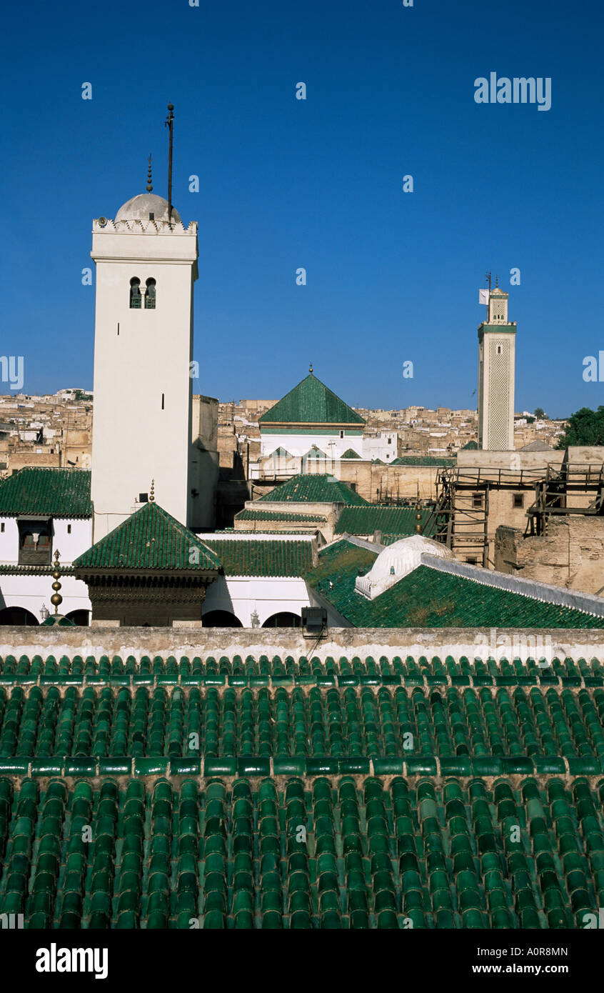 Rooftop of the Kairaouine Mosque Fes el Bali Fez Morocco North Africa ...