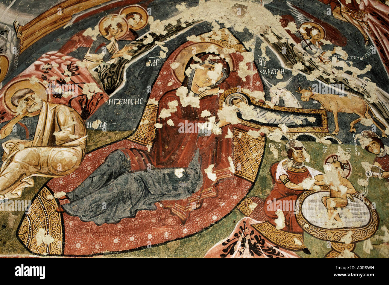 Jesus with angels Christian frescoes in Sandal Church Goreme Open Air Museum Goreme Cappadocia ...